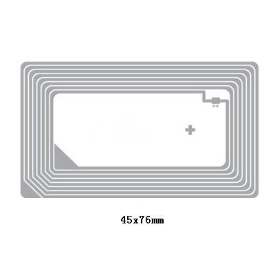China 85.5x54mm HF RFID Inlay with 13.56MHz Frequency and 0.07mm Thickness for Industrial Applications for sale