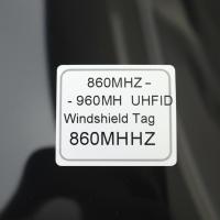China 860-960MHz UHF RFID Windshield Tag with Custom Number Printing - Alien H3 Chip, 10m Read Range, -40°C to 65°C Operating Temperature for sale