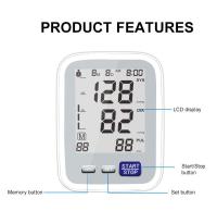 China 5v Aa Battery Automatic Upper Arm Blood Pressure Monitor LCD Home Cuff for sale