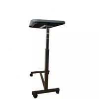 China Plastic Steel Overbed Table Medical Rolling Over Bed Hospital Stand Adjustable Desk Powder Coated for sale