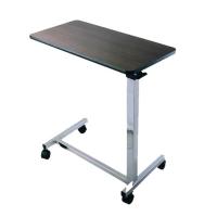 China 71.5cm Detachable Height Adjustable Hospital Bed Table Disabled Overbed Desk On Wheels for sale