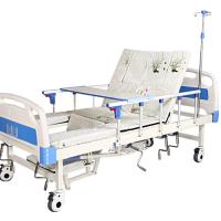 China Hospital Nursing Bed Manual 2 Crank ABS Multi-function Bed 200kg Load CE Approved for sale