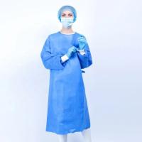 China Medical Reinforced Disposable Surgical Isolation Gown Sterile Clothes Non Woven for sale