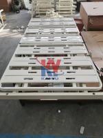 China Manual 2 cranks hospital bed Invisible cranks ABS headboard and endboard with 5' Medical silent castors for sale