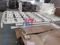 China Manual 2 cranks hospital bed Invisible cranks ABS headboard and endboard with 5' Medical silent castors for sale