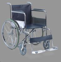 China Chromed Foldable Light Collapsible Wheelchair Hospital Steel Commode for sale