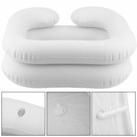 China Disabled 0.4mm Inflatable Hair Wash Basin , Rectangular Inflatable Shampoo Bowl for sale