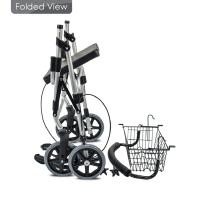 China PVC Elderly Light Collapsible Wheelchair Rollator Rolling Walker Aluminum for sale