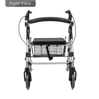 China PVC Elderly Light Collapsible Wheelchair Rollator Rolling Walker Aluminum for sale