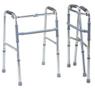 China Anti Sliding Aluminum Adjustable Folding Walker , Stable Light Weight Rollator Walker for sale