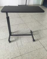 China 71.5cm Detachable Height Adjustable Hospital Bed Table Disabled Overbed Desk On Wheels for sale