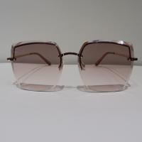 China Gold Anti Reflective Sunglasses Women Square Butterfly Shape for sale