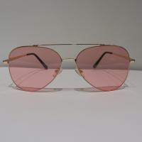 China Pilot Anti Reflective Sunglasses Pink , Unisex Round Double Bridge Sunglasses for sale