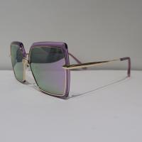 China Polygon Anti Reflective Sunglasses TR90 , Transparent Purple Polarized Sunglasses for sale