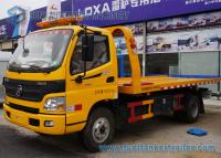 China 6 Wheeler 4 X 2 5T Flatbed Tow Trucks For Road Block Removal for sale