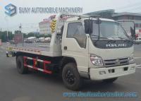 China White Foton 6 Wheeler Tow Truck , 3000KG / 5000KG Road Wrecker Truck for sale