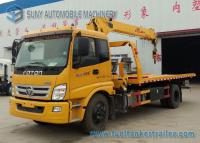 China Customized FOTON Diesel 8 Ton / 10 Ton Tow Truck With Crane for sale