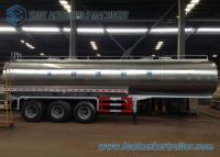 China 45m3 304 2B Edible Grade Chemical Tank Trailer 3 Axle For Milk / Liquid Food for sale