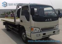 China JAC 3 Ton / 5 Ton 4 X 2 Flatbed Wrecker Truck With Single Row Cap for sale