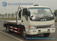 China JAC 3 Ton / 5 Ton 4 X 2 Flatbed Wrecker Truck With Single Row Cap for sale