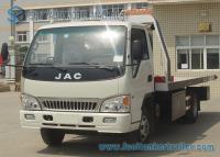 China JAC 3 Ton / 5 Ton 4 X 2 Flatbed Wrecker Truck With Single Row Cap for sale
