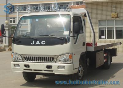 China JAC 3 Ton / 5 Ton 4 X 2 Flatbed Wrecker Truck With Single Row Cap for sale