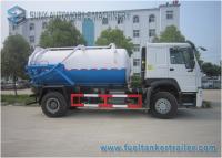 China Large 12000L Q235 Vacuum Tank Truck , 6 Tyre Sinotruk HOWO Truck for sale
