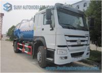 China Large 12000L Q235 Vacuum Tank Truck , 6 Tyre Sinotruk HOWO Truck for sale