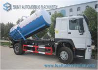 China Large 12000L Q235 Vacuum Tank Truck , 6 Tyre Sinotruk HOWO Truck for sale