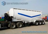 China Aluminum / Mild Steel Cement Powder Dry Bulk Tank Trailer 40m3 for sale