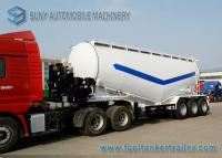 China Aluminum / Mild Steel Cement Powder Dry Bulk Tank Trailer 40m3 for sale