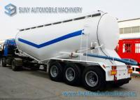 China Aluminum / Mild Steel Cement Powder Dry Bulk Tank Trailer 40m3 for sale