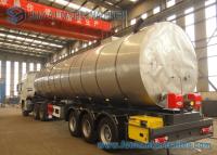 China 50000L 3 Axle Stainless Steel Asphalt Tanker Trailer Flatbed Semi Trailer for sale