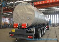 China 50000L 3 Axle Stainless Steel Asphalt Tanker Trailer Flatbed Semi Trailer for sale