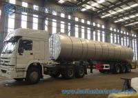 China 50000L 3 Axle Stainless Steel Asphalt Tanker Trailer Flatbed Semi Trailer for sale