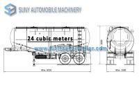 China Customized Large 24m3 Transport Cement Semi Trailer 8105*2500*3600mm for sale