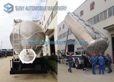 China Two Axle 45m3 Tipping Dry Bulk Tank Trailer Food Grade Flour Tanker Semi Trailer for sale