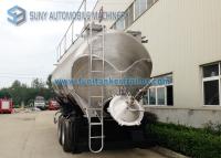 China Two Axle 45m3 Tipping Dry Bulk Tank Trailer Food Grade Flour Tanker Semi Trailer for sale