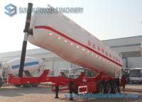 China Aluminum Alloy 5083 Tri-Axles Semi Dry Bulk Tank Trailer With Cylinder shaped for sale
