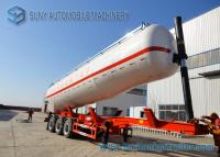 China Aluminum Alloy 5083 Tri-Axles Semi Dry Bulk Tank Trailer With Cylinder shaped for sale