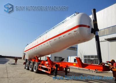 China Aluminum Alloy 5083 Tri-Axles Semi Dry Bulk Tank Trailer With Cylinder shaped for sale