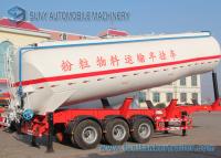 China Aluminum Alloy 5083 Tri-Axles Semi Dry Bulk Tank Trailer With Cylinder shaped for sale