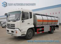 China Dong Feng Gasoline / Light Diesel 13m3 Stainless Steel Fuel Tank Truck 4x2 for sale