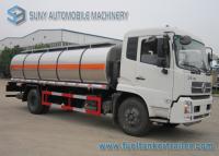 China Dong Feng Gasoline / Light Diesel 13m3 Stainless Steel Fuel Tank Truck 4x2 for sale