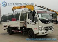 China FOTON Diesel 2 Ton 4x2 Flatbed Truck With Crane 4J287C Engine for sale