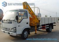 China 4 X 2 Isuzu 3000KG Diesel Crane Mounted Truck With Knuckle Boom for sale