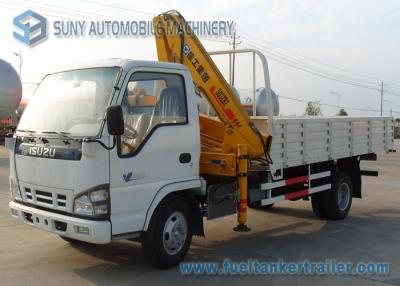 China 4 X 2 Isuzu 3000KG Diesel Crane Mounted Truck With Knuckle Boom for sale