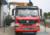 China Right Hand Drive HOWO 8 X 4 12 Ton Crane Mounted Truck With Half Row Cab for sale