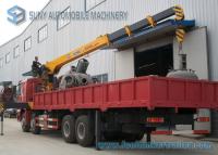 China Right Hand Drive HOWO 8 X 4 12 Ton Crane Mounted Truck With Half Row Cab for sale
