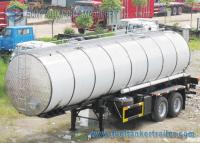 China Cylinder Flue Heating Asphalt Tanker Trailer 2 Axle High Capacity 32000L for sale
